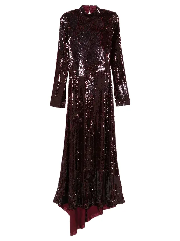 Remain Birger Christensen Sequin-embellished Maxi Dress - Red
