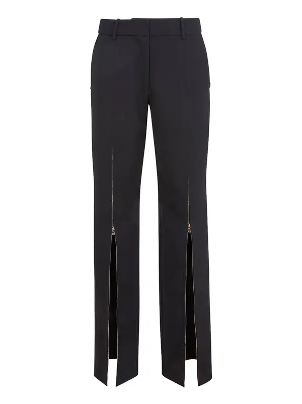 Fleur Du Mal Zip-up Split Trousers - Black