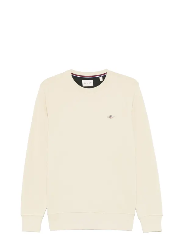 Gant Shield-motif Crew-neck Sweatshirt - Neutrals