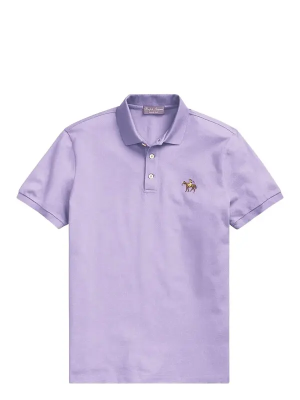 Ralph Lauren Purple Label Slim-cut Piqué Polo Shirt - Purple