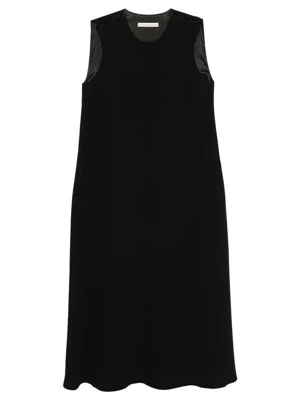Mark Kenly Domino Tan Crepe Maxi Dress - Black