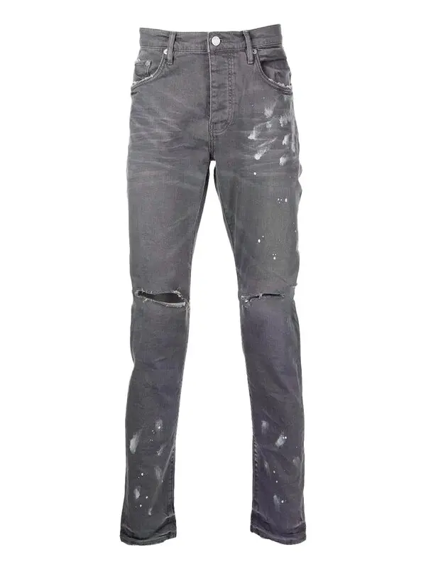PURPLE BRAND Knee Slit Denim - Grey