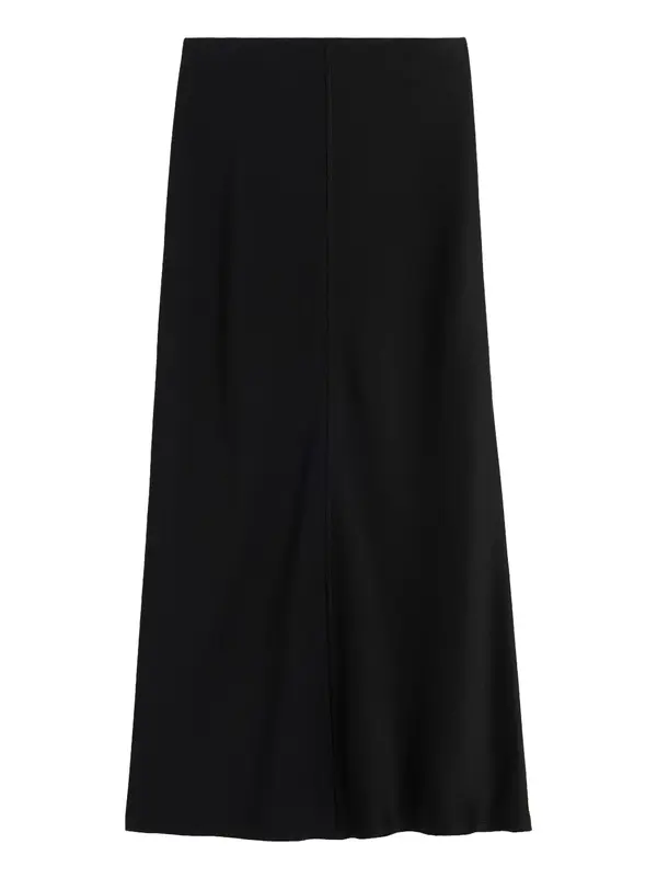 Ami A-line Midi Skirt - Black