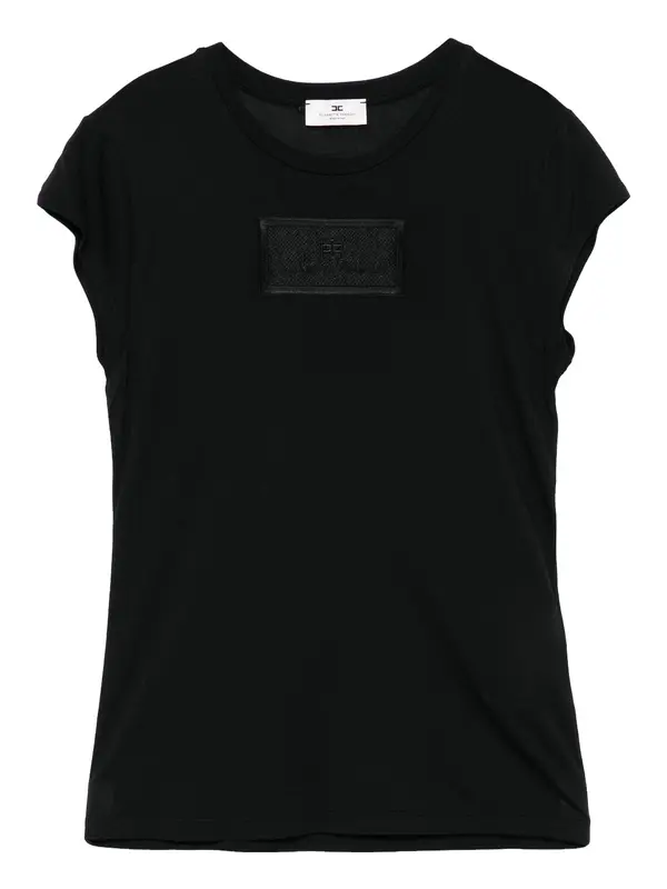 Elisabetta Franchi Logo-patch T-shirt - Black