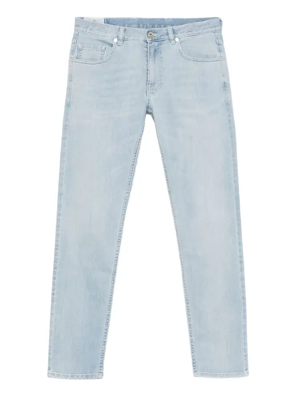 Eleventy Whiskering-effect Jeans - Blue