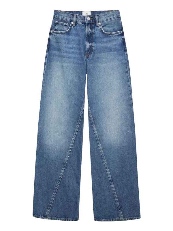 ANINE BING Brie Wide-leg Jeans - Blue
