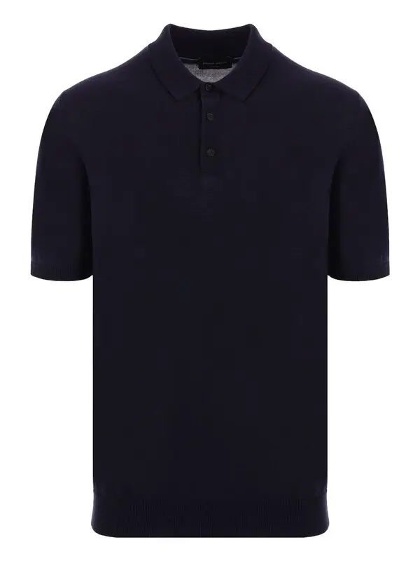 ROBERTO COLLINA Cotton Polo Shirt - Blue