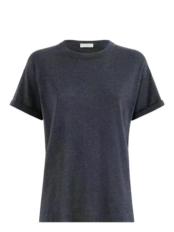 Brunello Cucinelli Lurex T-shirt - Blue