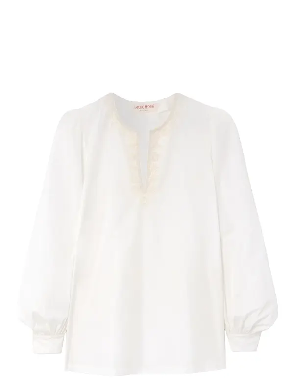 EMPORIO SIRENUSE Vera Embroidered Shirt - White