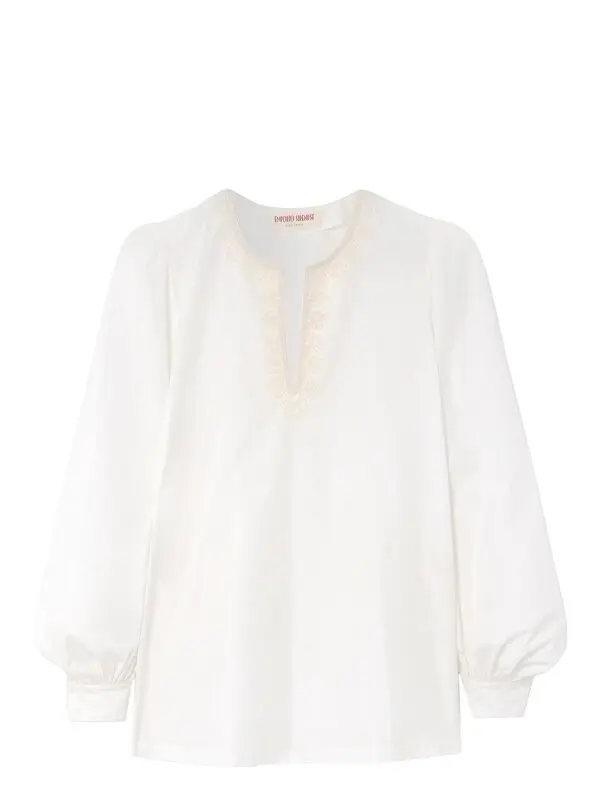 EMPORIO SIRENUSE Vera Embroidered Shirt - White
