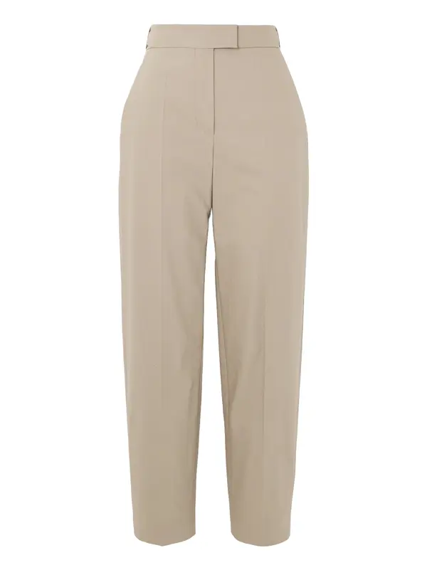Brunello Cucinelli Cotton-blend Twill Tapered Pants - Neutrals