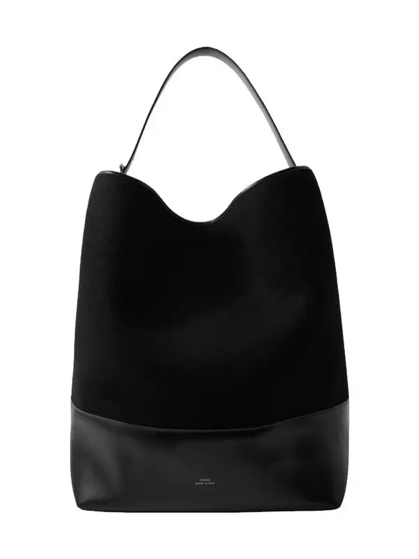 TOTÊME - TOTEME Leather-Trimmed Suede Tote