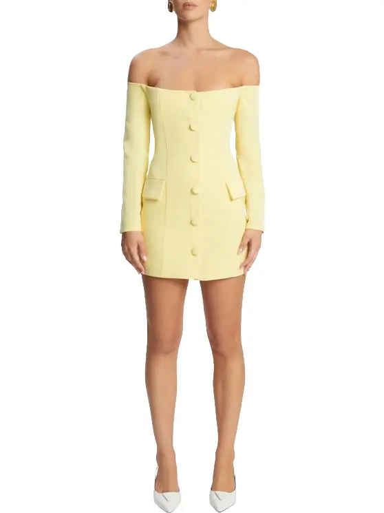 Bardot Iria Button-up Mini Dress - Canary Yellow