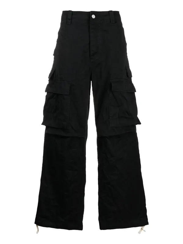 PURPLE BRAND Double Pocket Cargo - Black