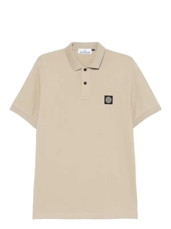 Stone Island Compass-motif Polo Shirt - Brown