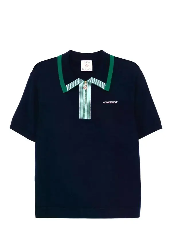 Casablanca Tennis Polo Top - Blue