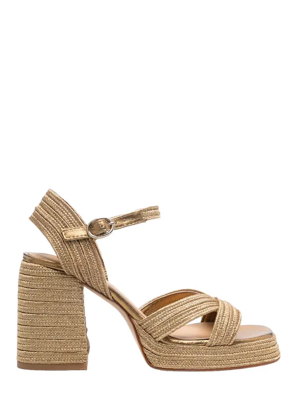 CastaÑer Valle Platform Espadrilles - Gold