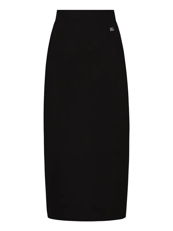 Dolce & Gabbana Stretch Viscose Knit Pencil Skirt - Black