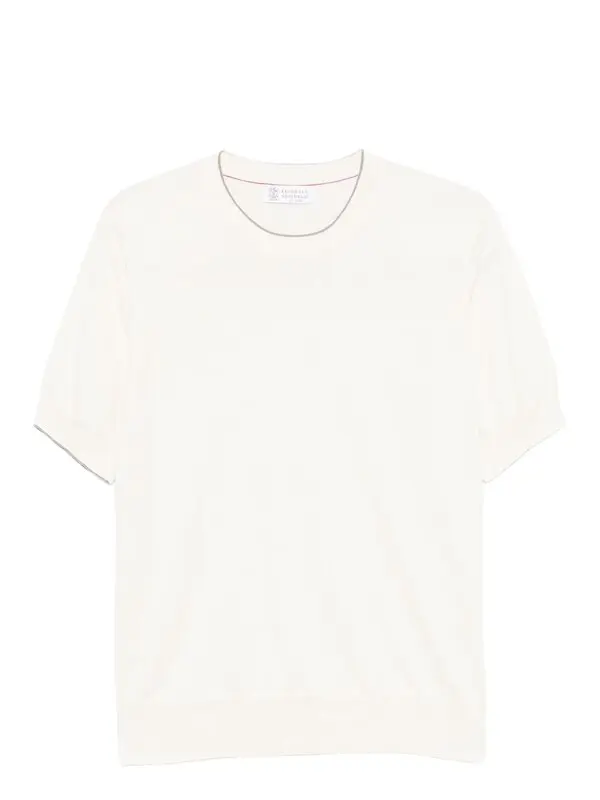 Brunello Cucinelli Fine-knit T-shirt - Neutrals