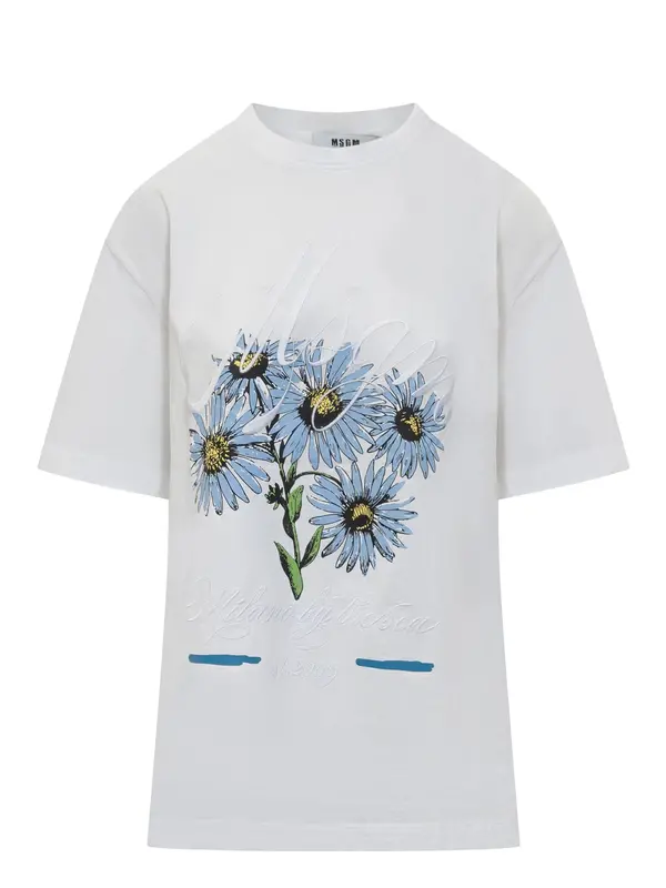 MSGM Printed T-shirt - White