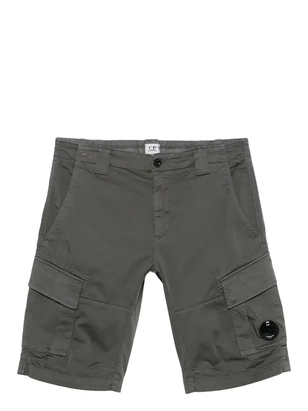 C.P. COMPANY Satin Cargo Shorts - Grey