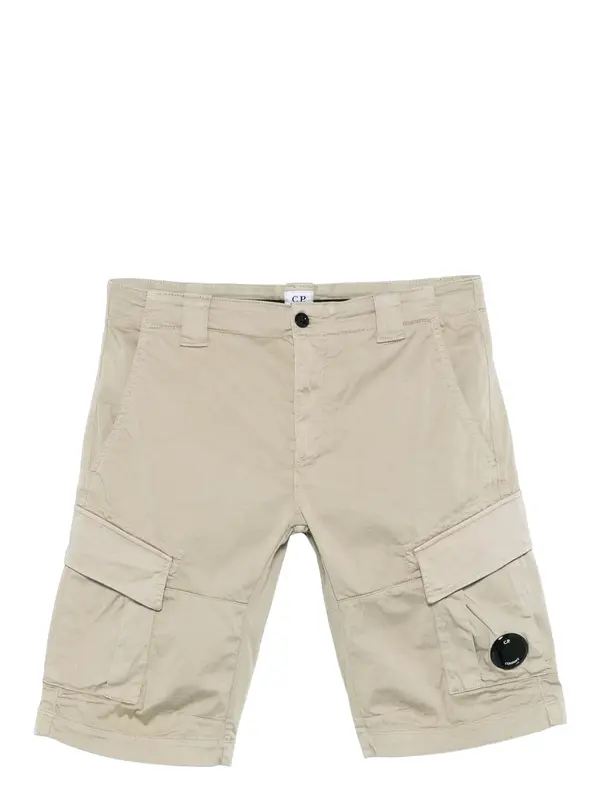 C.P. COMPANY Satin Cargo Shorts - Neutrals
