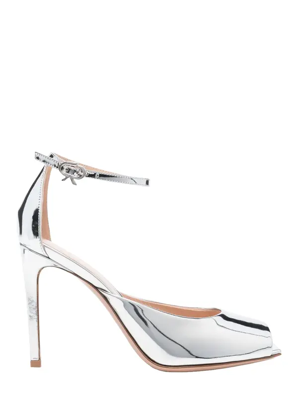 GIANVITO ROSSI 95mm Ethel Pumps - Silver