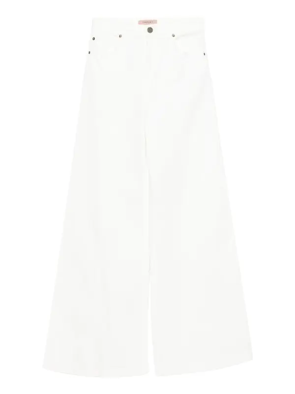 TWINSET Wide-leg Jeans - White