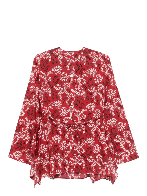 LANVIN Printed Cotton Shirt - Red