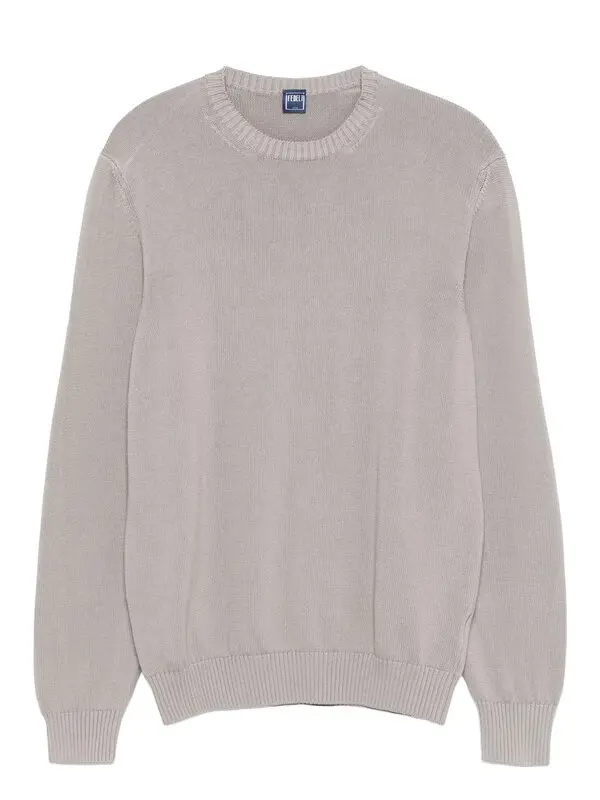 Fedeli Organic-cotton Sweater - Grey