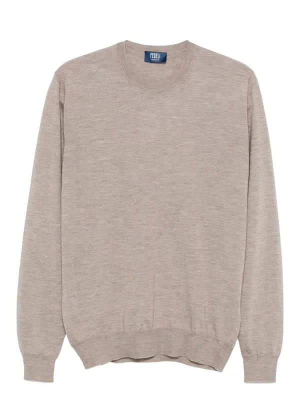 Fedeli Fine-knit Pullover Sweater - Neutrals