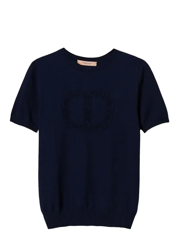 TWINSET Oval T-shirt - Blue