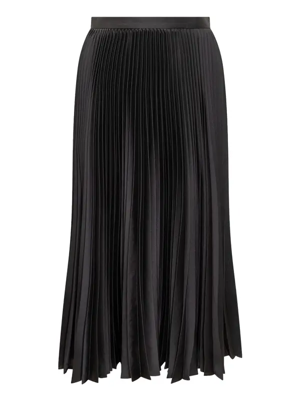 JIL SANDER Pleated Midi Skirt - Black
