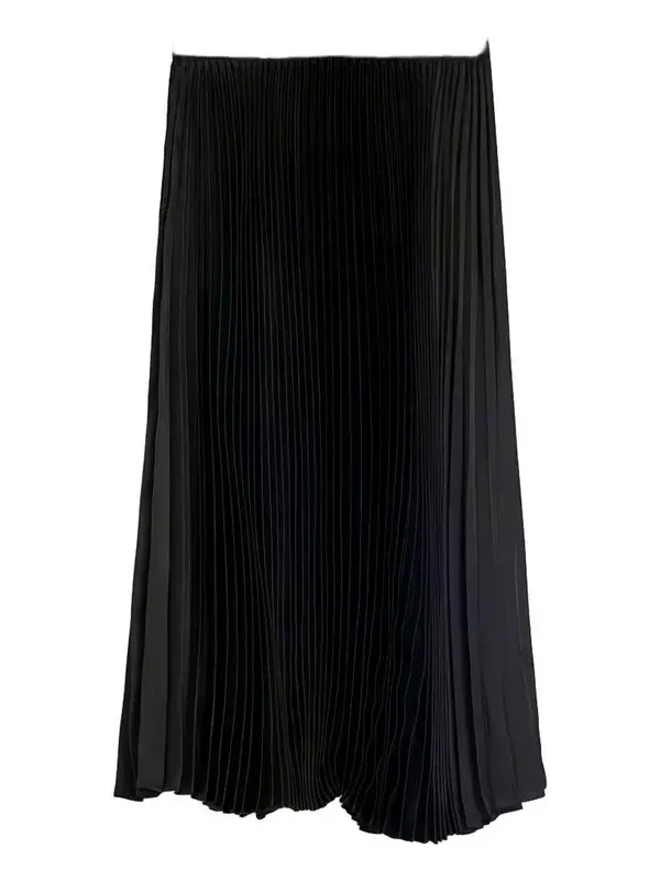 JIL SANDER Pleated Midi Skirt - Black