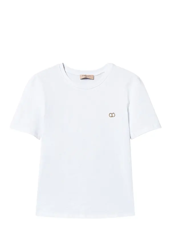 TWINSET Oval T-plaque T-shirt - White