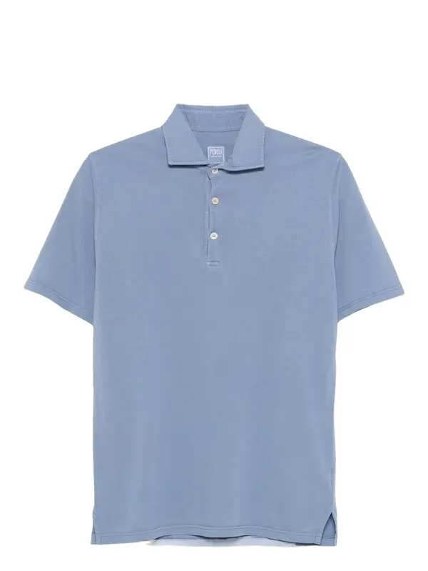 Fedeli Piqué Polo Shirt - Blue