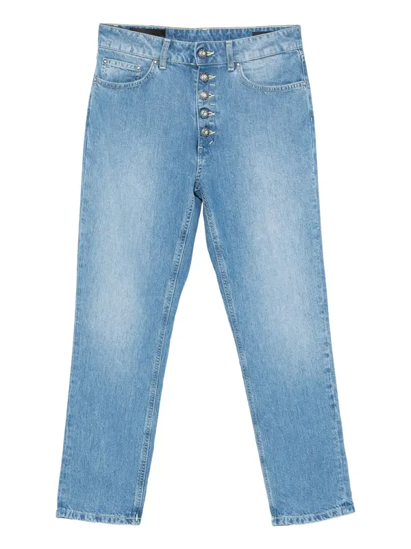 DONDUP Light Wash Straight Leg Jeans - Blue