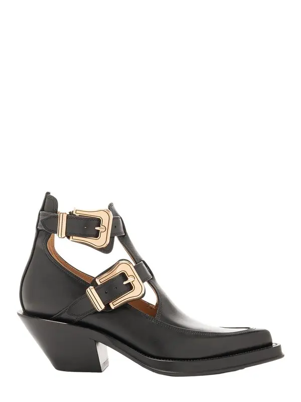 Gabriela Hearst Castro Buckle-detailed Ankle Boots - Black