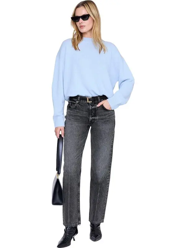 ANINE BING Lee Crew Sweater - Pale Blue