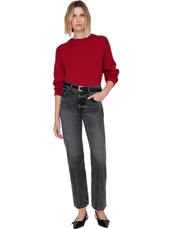 ANINE BING Lee Crew Sweater - Red