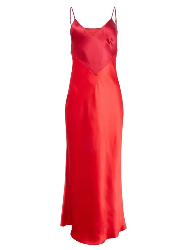 Fleur Du Mal Silk Slip Dress - Red