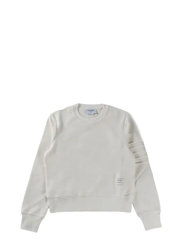 Thom Browne 4-bar Stripe Sweatshirt - White