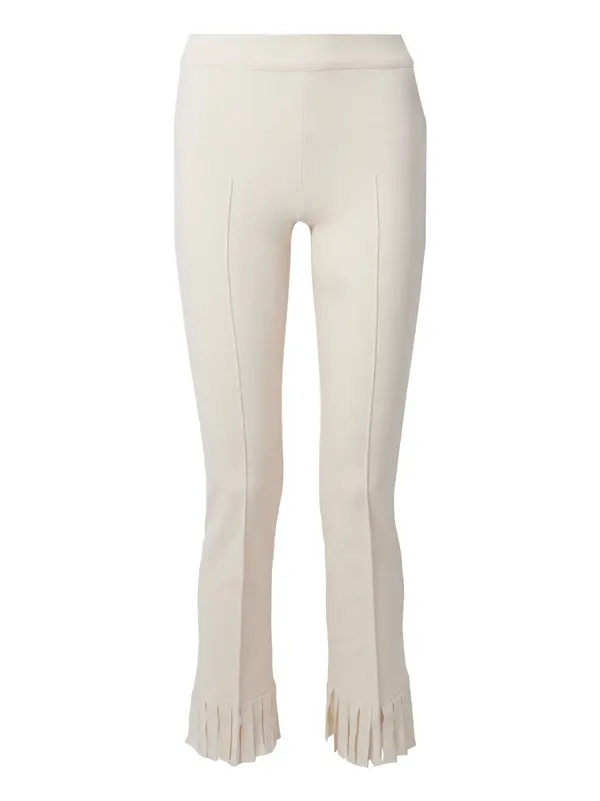 HIGH SPORT Louis Fringed Cotton-blend Jacquard Pants - Ivory