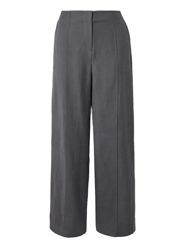 Faithfull The Brand Lenza Woven Wide-leg Trousers - Gray