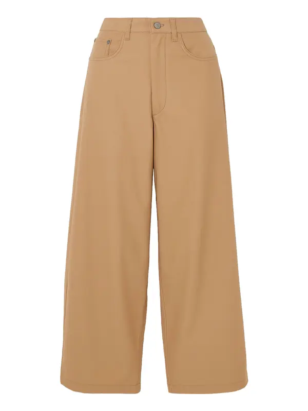 Maria Mcmanus Organic Cotton-twill Wide-leg Trousers - Brown