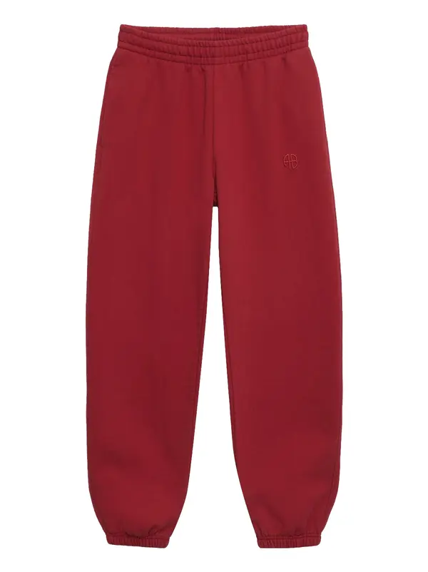 ANINE BING Logo-embroidered Sweatpants - Red