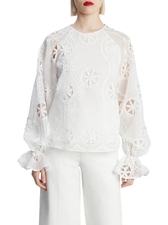 Bardot Rosalie Lace Top - Orchid Wht