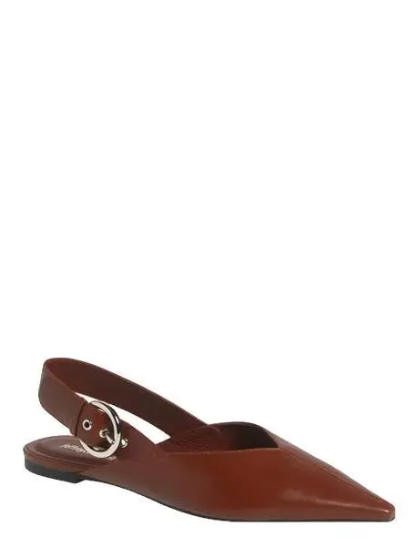 Jeffrey Campbell Scone Slingback Flats - Cognac