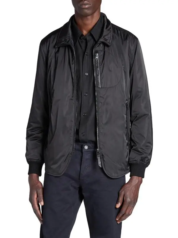 TOM FORD Microfiber Techno Satin Jacket - Lb999 Black
