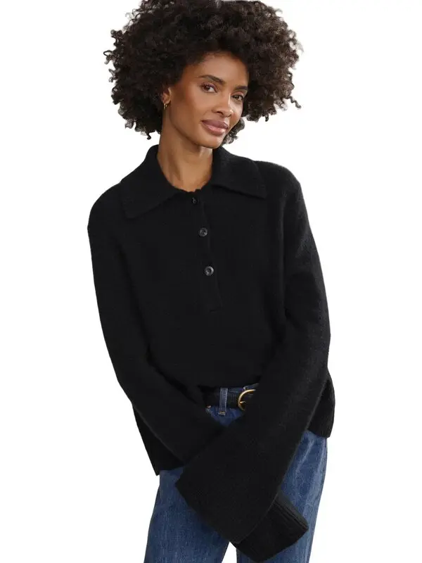 Jenni Kayne Cashmere Stevie Polo - Black